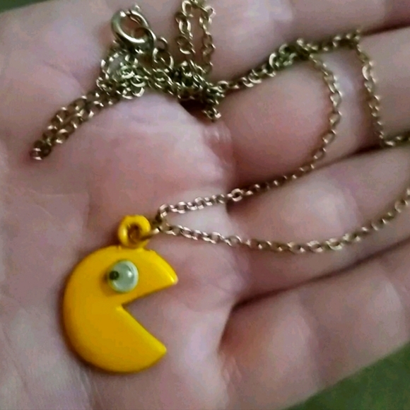 pac man | Jewelry | 10 Pacman Googly Eye Video Game Dainty Gold Necklace | Poshmark